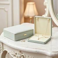 Quality Soft Microfiber Suede Jewelry Gift Box for Necklaces, Custom Wholesale Necklace for sale
