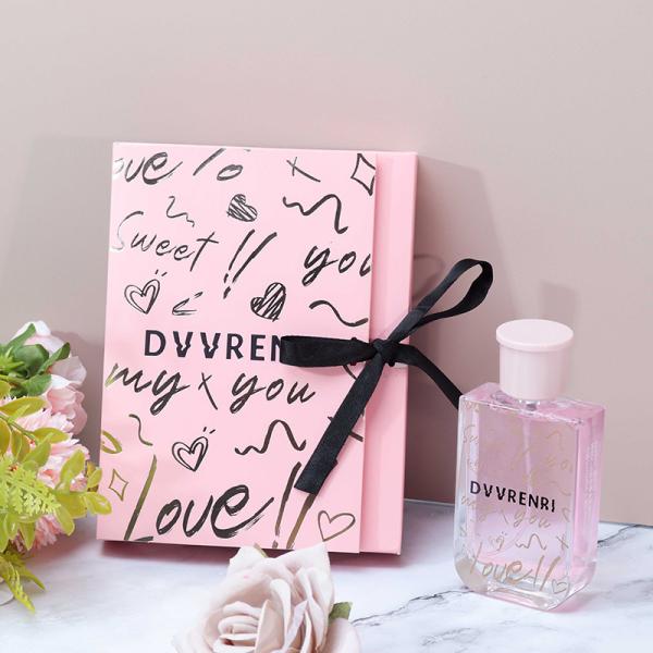 Quality Manufacturer Custom Pink Perfume Packaging Box With Hot Stamping Logo for sale