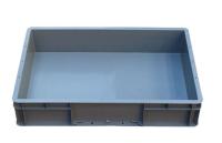 China PP Heavy Duty EURO Stacking Container 600x400x120mm Solid Warehouse Storage Box for sale