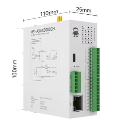 China Ebyte M31-AXAX8080G-L Control and Acquisition Modbus RTU Control LoRa Host 8DI+8DO RJ45 RS485 Distributed Remote IO Module for sale