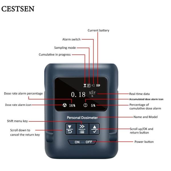 Quality GM-100 Personal Dosimeter Nuclear Radiation Detection Devices CE CMA Approval for sale