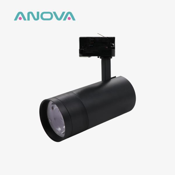 CRI90 Zoomable LED Track Light Aluminum Black Ceiling Spotlight For Museum Gallery
