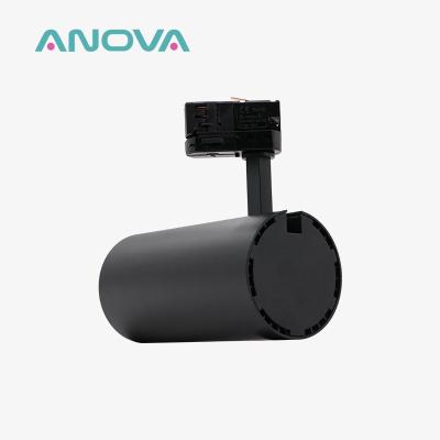 China Movable Black Single Spotlight 220V 35W Adjustable Led Track Lighting for sale