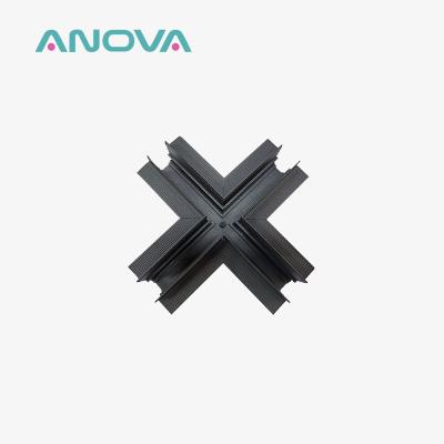 중국 내구성 100mm X 트랙 라이트 커넥터 블랙 24V/48V 트랙 라이트 액세서리 판매용