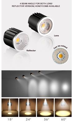 China 3000K/4000K/5000K Modulo MR16 ajustável 9W COB LED para iluminação comercial à venda