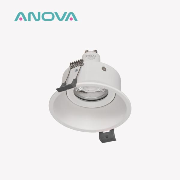 Quality Commercial Adjustable Anti-Glare GU10 Recessed Spotlight Downlight Frame for sale