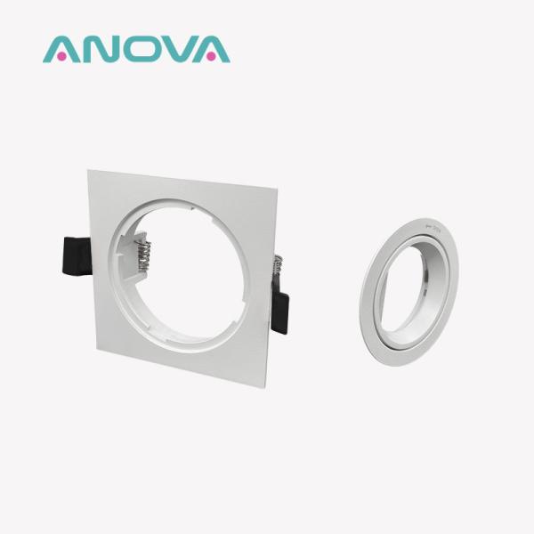Quality Commercial Square Recessed Spotlight Frame with 20° Tilt and Rotating Housing for sale