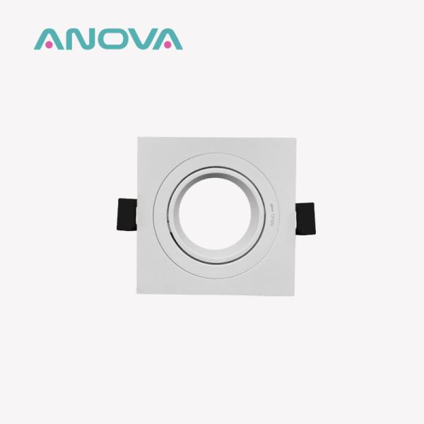 Quality Commercial Square Recessed Spotlight Frame with 20° Tilt and Rotating Housing for sale