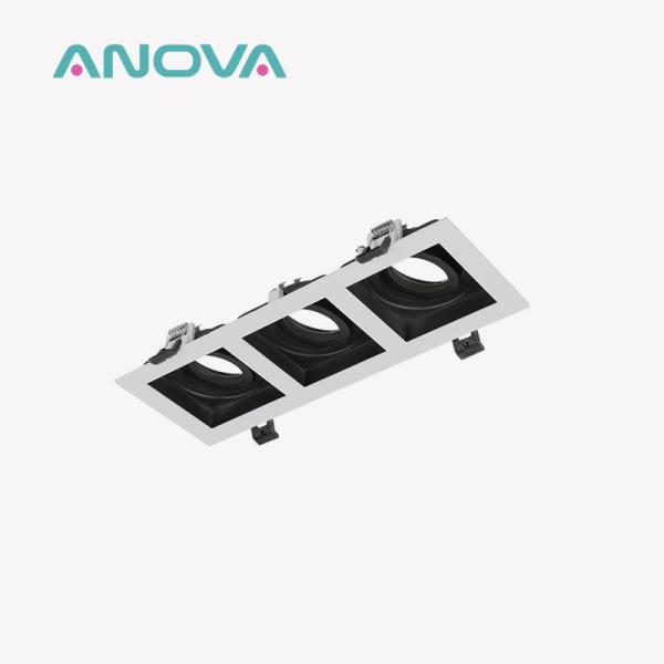 Quality Recessed Spotlight Downlight Frame Triple-head GU10 MR16 Commercial Adjustable for sale