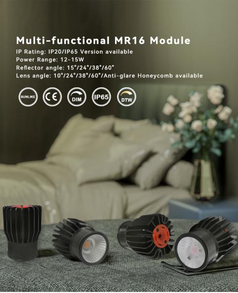 MR16 Module Full Spectrum 12W IP65 / IP20 Commercial Lighting