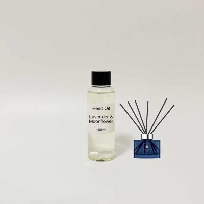 China Lavender&Moonflower Reed Diffuser Fragrance Oil 100ml Refill Oil Ready to Use for sale