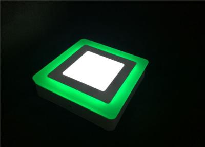 China Ceiling Surface Mounted Led Panel Light Double Color White Green Square 6W 3W for sale