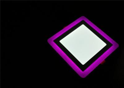China 3 wijzenplafond Vierkant Geleide Downlights, de Kleuren ultra Slank Comité van 12W Dubbel Licht Te koop