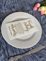 Quality Decorative Gold Foil Paper Napkin Gold Foil Stamping Serviettes for sale