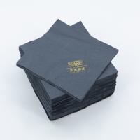 Quality 33*33cm Black Cocktail Napkins Personalized 18g Disposable Dinner Napkins for sale