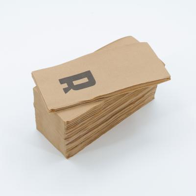 China Unbleached Brown Paper Napkins Customized Disposable Paper Napkin for sale