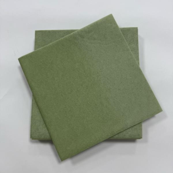 Quality 33×33 Airlaid Paper Napkins 1/4 Fold Olive Green Paper Napkins Eco Friendly for sale