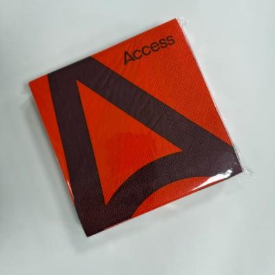 China Red 23×23cm Personalized Paper Napkins 16gsm Decorative Paper Napkins for sale