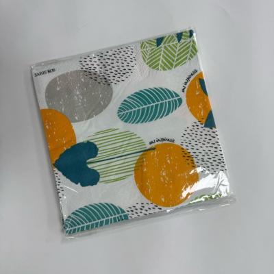 China 3 Ply Printed Paper Napkins 30*30 Restaurant Napkins Paper For Table Setting for sale