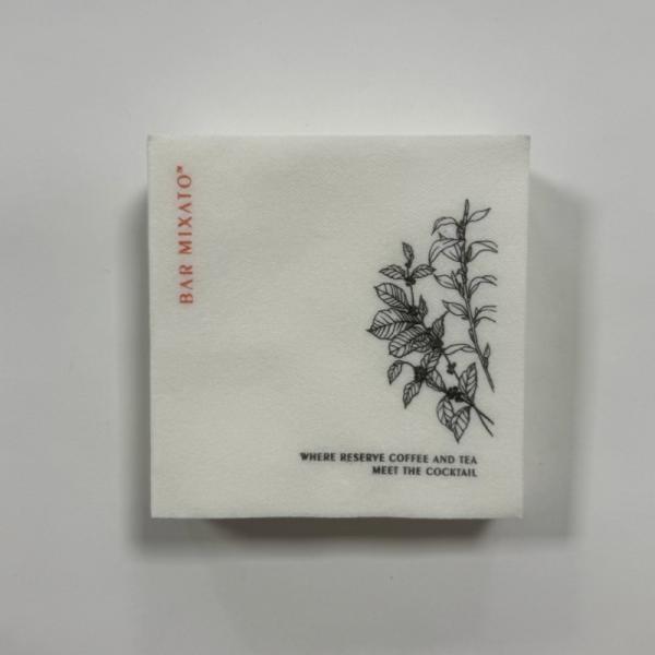 Quality 23*23cm Wood Pulp Napkins Printed Airlaid Linen Feel Napkins Foldable for sale