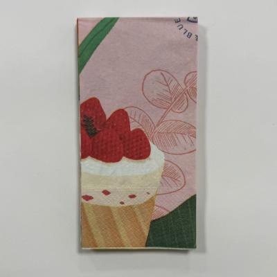China Food Grade Full Color Napkins 20pcs/Bag 1/8 Fold Disposable Restaurant Napkins for sale