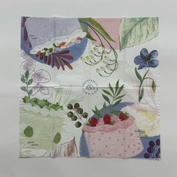 Quality Silk Screen CMYK Printed Paper Napkins 30*30cm Restaurant Disposable Napkins for sale