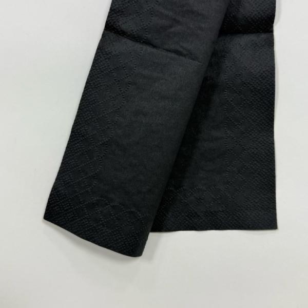 Quality Quick Absorb 3 Ply Dinner Napkins 25x25cm To 40x40cm Bulk Black for sale