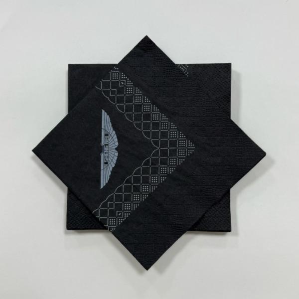 Quality Quick Absorb 3 Ply Dinner Napkins 25x25cm To 40x40cm Bulk Black for sale