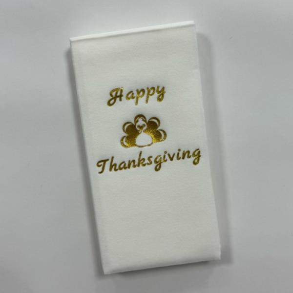 Quality Gold Foil Airlaid Paper Napkins 33*40cm 2 Ply Dust Free Food Safe for sale