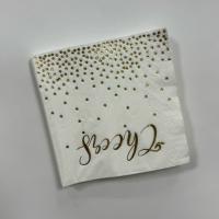 Quality Spot Gold Foil Paper Napkin 25x25cm To 40x40cm Custom Gold Foil Napkins for sale