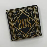 Quality Gold Foil Printed Paper Napkins 1/4 Fold 25x25cm / 33x33cm Custom for sale