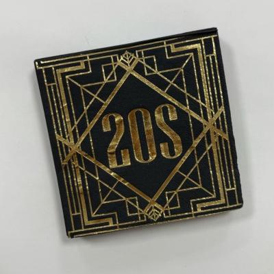 China Gold Foil Printed Paper Napkins 1/4 Fold 25x25cm / 33x33cm Custom for sale