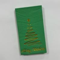 Quality 33*40cm Christmas Paper Napkins 2 Ply 1/6 Fold Virgin Wood Pulp Material for sale