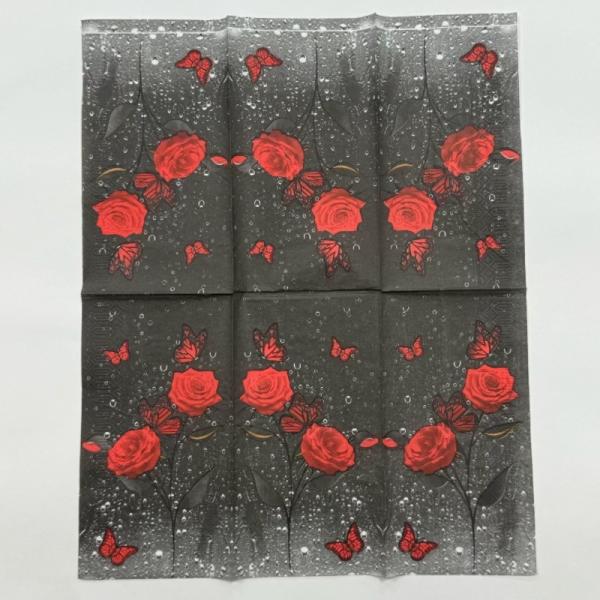 Quality Virgin Pulp Printed Paper Napkins 33*40cm 2Ply Personalised Paper Napkins for sale