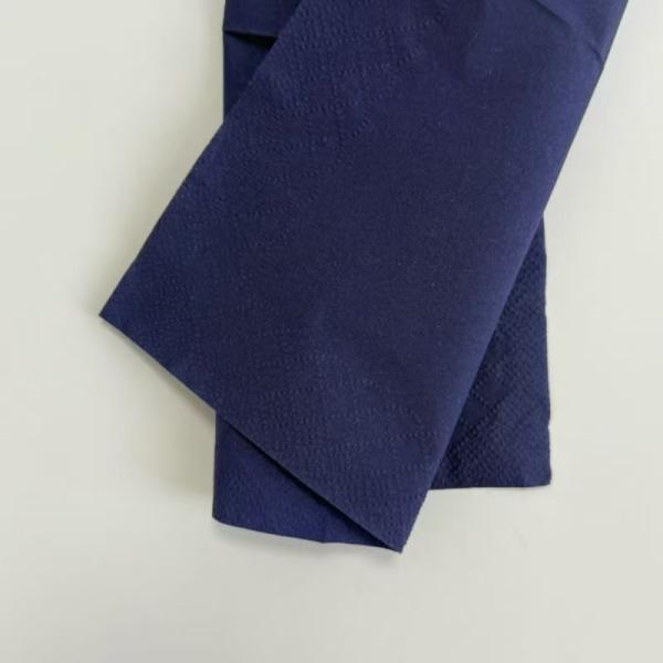 Quality Blue Cocktail Paper Napkins 25x25cm 2 Ply Soft 1/4 Fold For Beverage Parties for sale