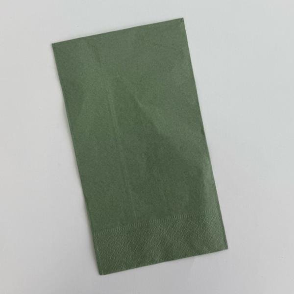 Quality 33*40cm Green Paper Napkins 1/4 Fold Printed Cocktail Napkins for sale
