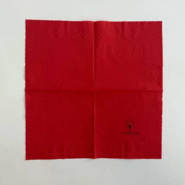 Quality Red 25*25cm Cocktail Paper Napkins Customized Napkins For Birthday for sale