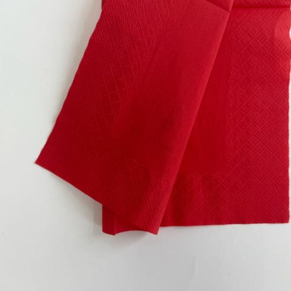 Quality Red 25*25cm Cocktail Paper Napkins Customized Napkins For Birthday for sale