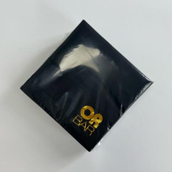 Quality Luxury Gold Foil Napkins 30x30cm 3 Ply Embossed Personalized Paper Cocktail Napkins for sale