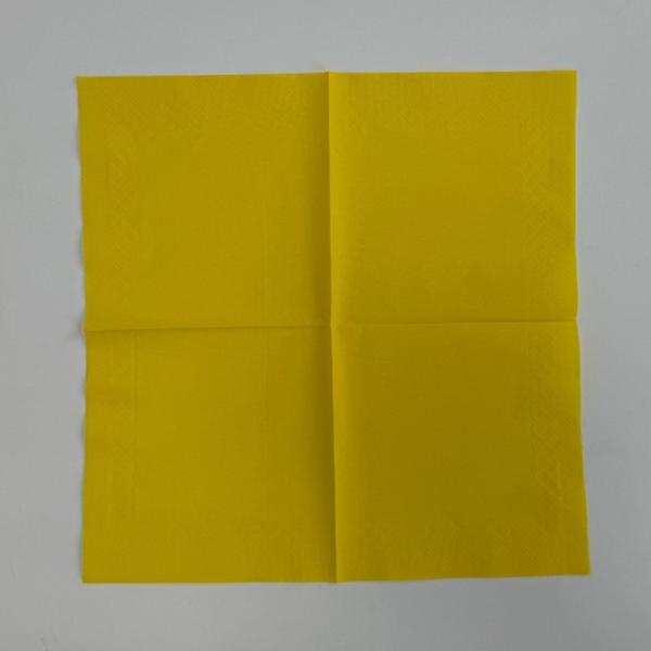 Quality Yellow Square Table Paper Napkins Custom Logo Printed Paper Napkins for sale