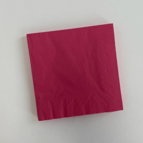 Quality Beverage Printed Logo Cocktail Napkins 18gsm Red Paper Dinner Napkins for sale