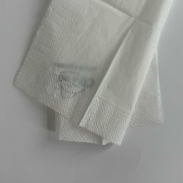 Quality Prefold 42*42cm 3 Ply Dinner Napkins White With Pocket For Silverware for sale