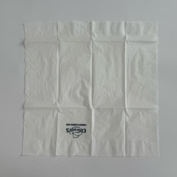 Quality Prefold 42*42cm 3 Ply Dinner Napkins White With Pocket For Silverware for sale