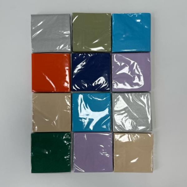 Quality Rainbow Disposable Beverage Napkins 21*21cm Paper Napkins Custom Printing for sale