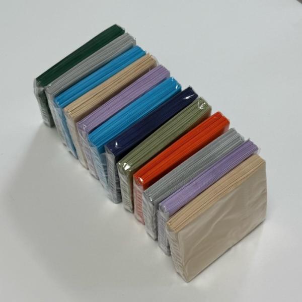 Quality Rainbow Disposable Beverage Napkins 21*21cm Paper Napkins Custom Printing for sale