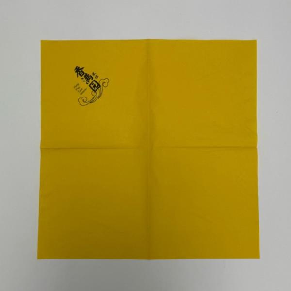 Quality 25*25cm 2 Ply Yellow Tissue Dinner Napkin Folded Disposable Paper Napkins for sale