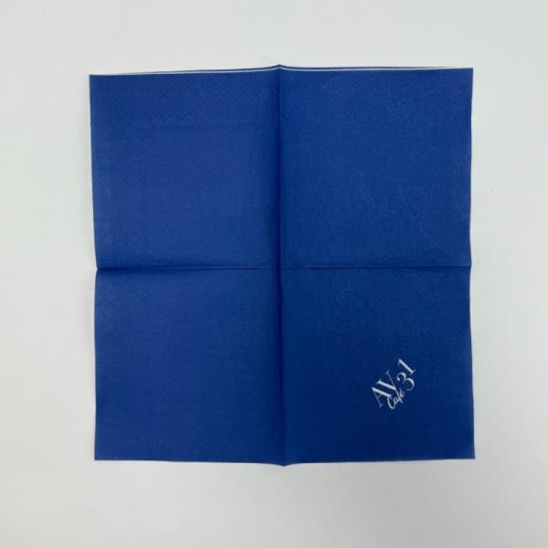 Quality Deep Blue 25*25cm Lunch Paper Napkins Personalised Paper Napkins for sale