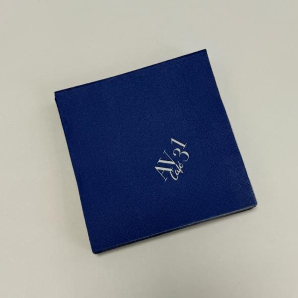 Quality Deep Blue 25*25cm Lunch Paper Napkins Personalised Paper Napkins for sale