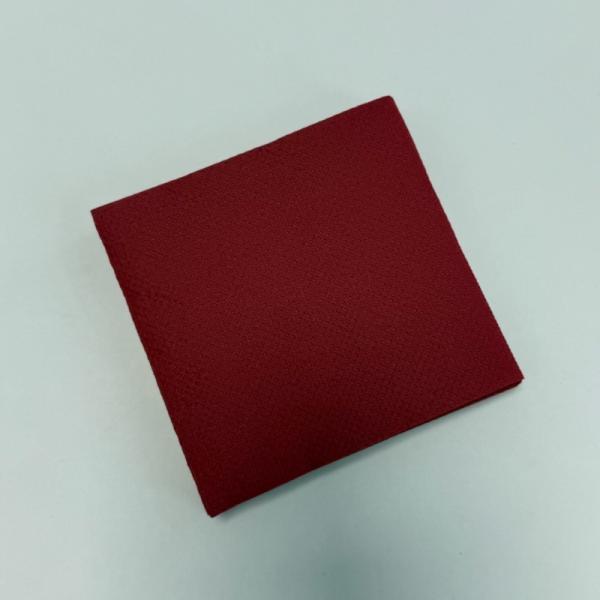 Quality Wine Red Disposable Dinner Napkins Pre Folded Wedding Cocktail Napkins for sale