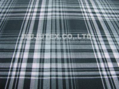 China Stable Quality 100% Organic Cotton Yarn Dyed Fabric Plain Weave Plaid Shirt Fabric for sale